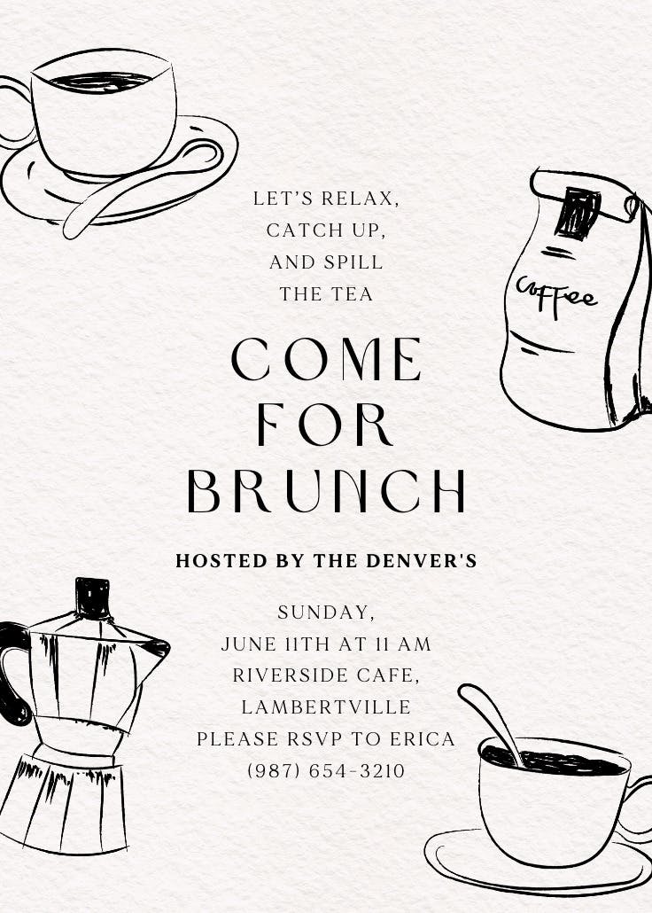 Team Breakfast - Brunch & Lunch Invitation Template (Free) | Greetings Island